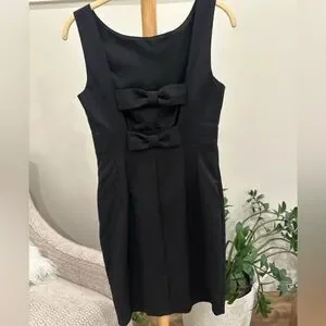kate spade | Dresses | Kate Spade New York Black Bow Back Sheath Dress ...